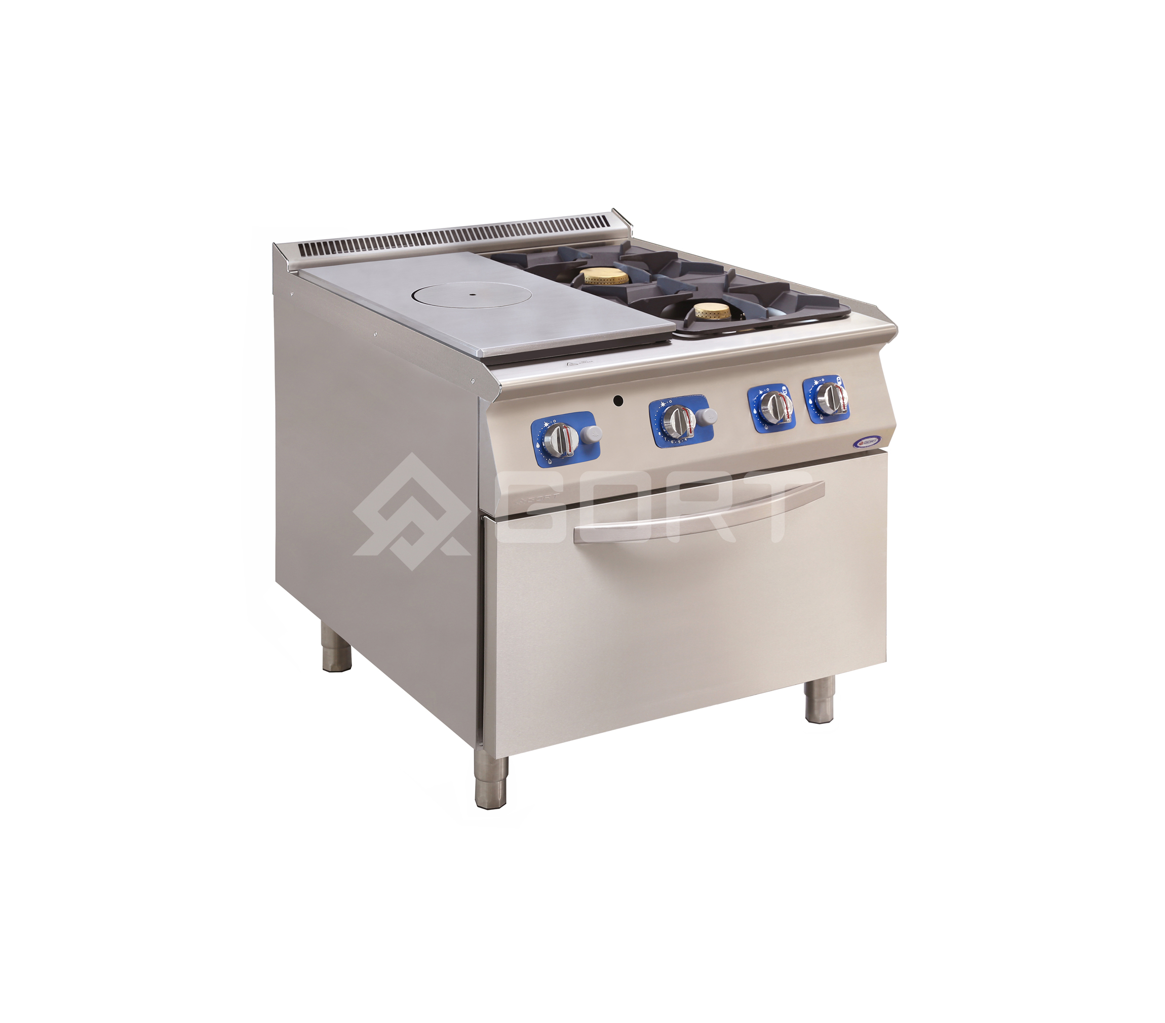 Gas solid top with 2 burner gas cooking top on gas oven 800 MM L900 ...