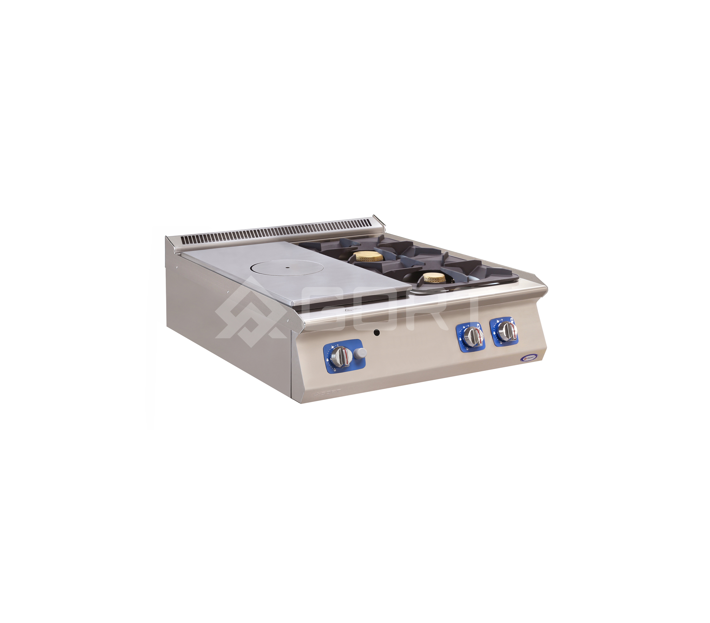 Gas solid top with 2 burner gas cooking top 800 MM L900 | GORT ...